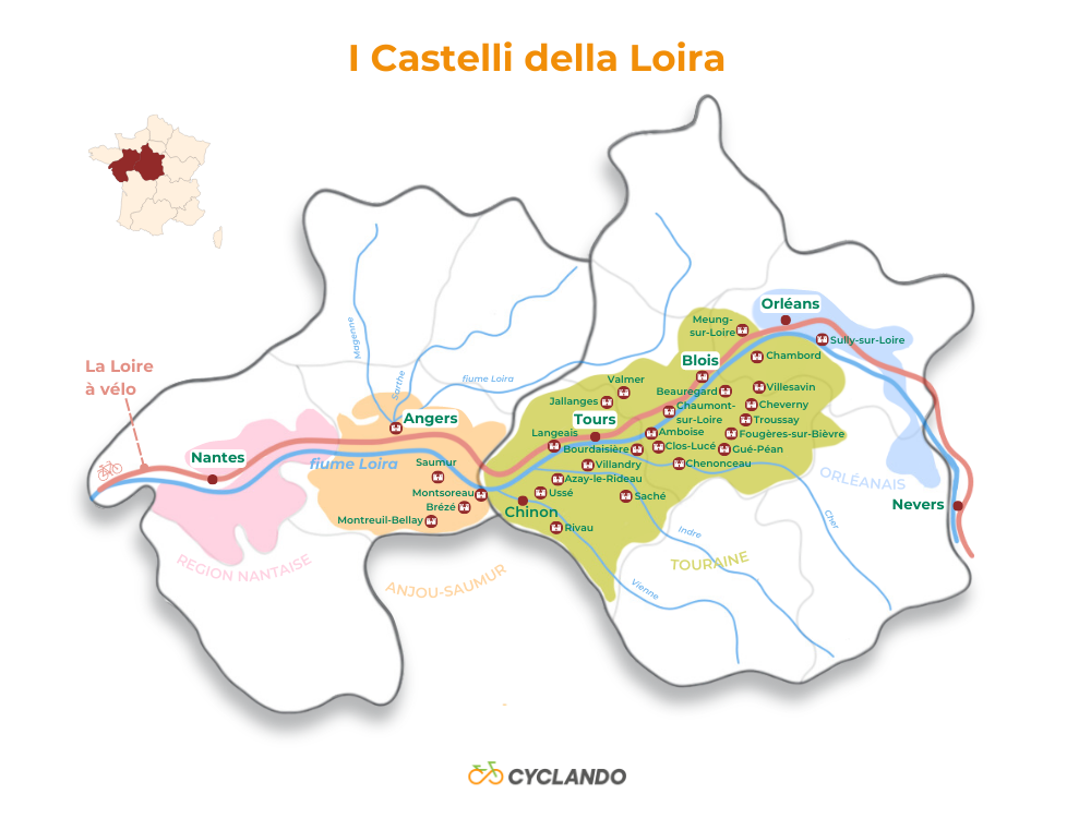 I Castelli della Loira con mappa [Infografica]